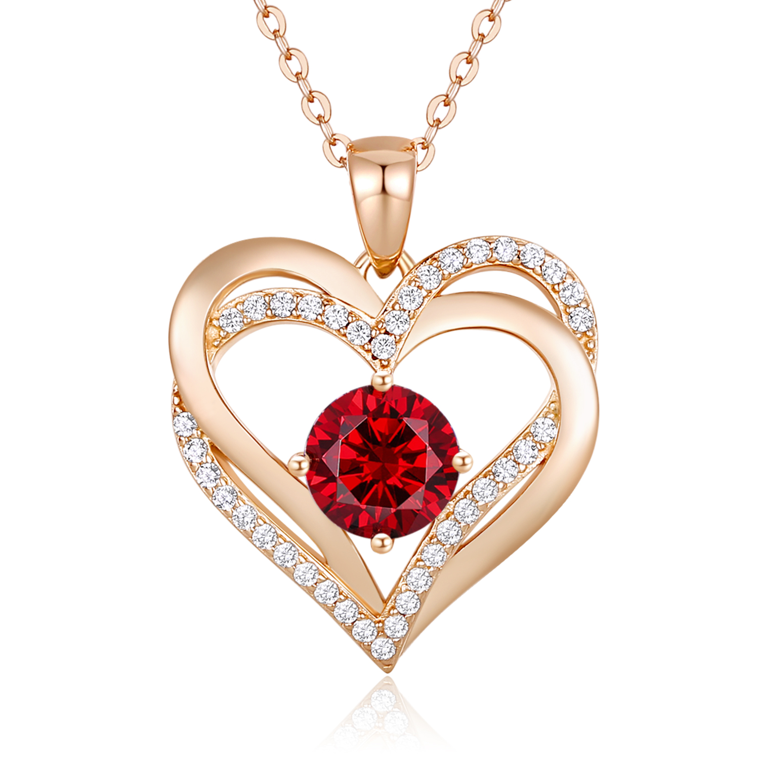 CDE Love Heart Pendant Necklaces For Women 925 Sterling Silver With CDE Love Heart Pendant Necklaces For Women 925 Sterling Silver With