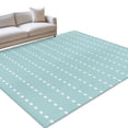 Vertical Lines Washable Living Room Rugs 8'x10', Modern Abstract White ...