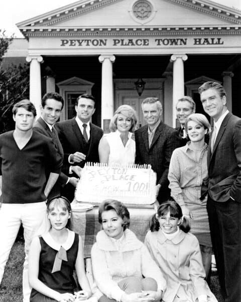 Peyton Place TV series celebrates 100 episodes all cast with cake 8x10 ...