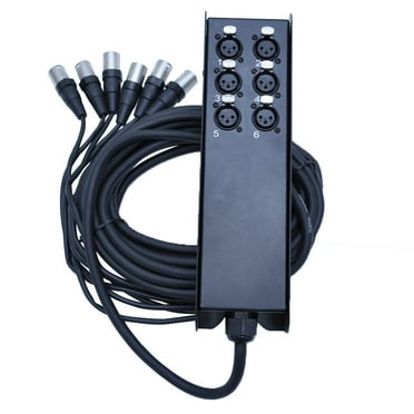 Seismic Audio 8 Channel Low Profile XLR Send Sub Snake Cable - 25 Feet ...