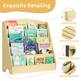 Masiis 5-Tier Children's Bookshelf, Natural Wood Book Display Shelf for ...