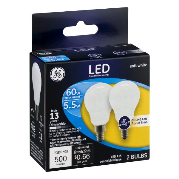 Ge Reveal 60 Watt Ceiling Fan Light Bulbs - Ceiling Light Ideas