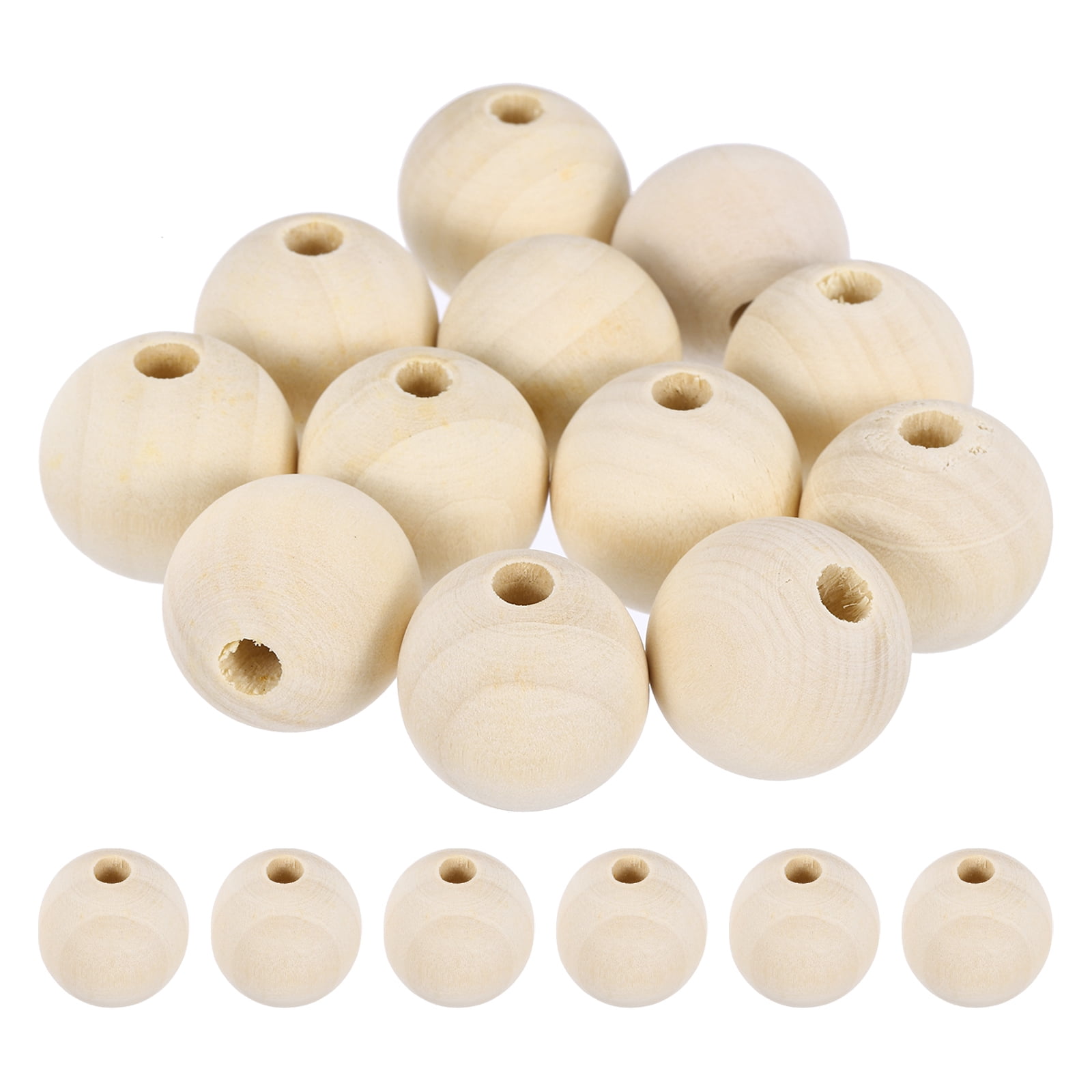 Click here for Unique Bargains Uxcell 12pcs 25mm Wood Beads  Unfi... prices