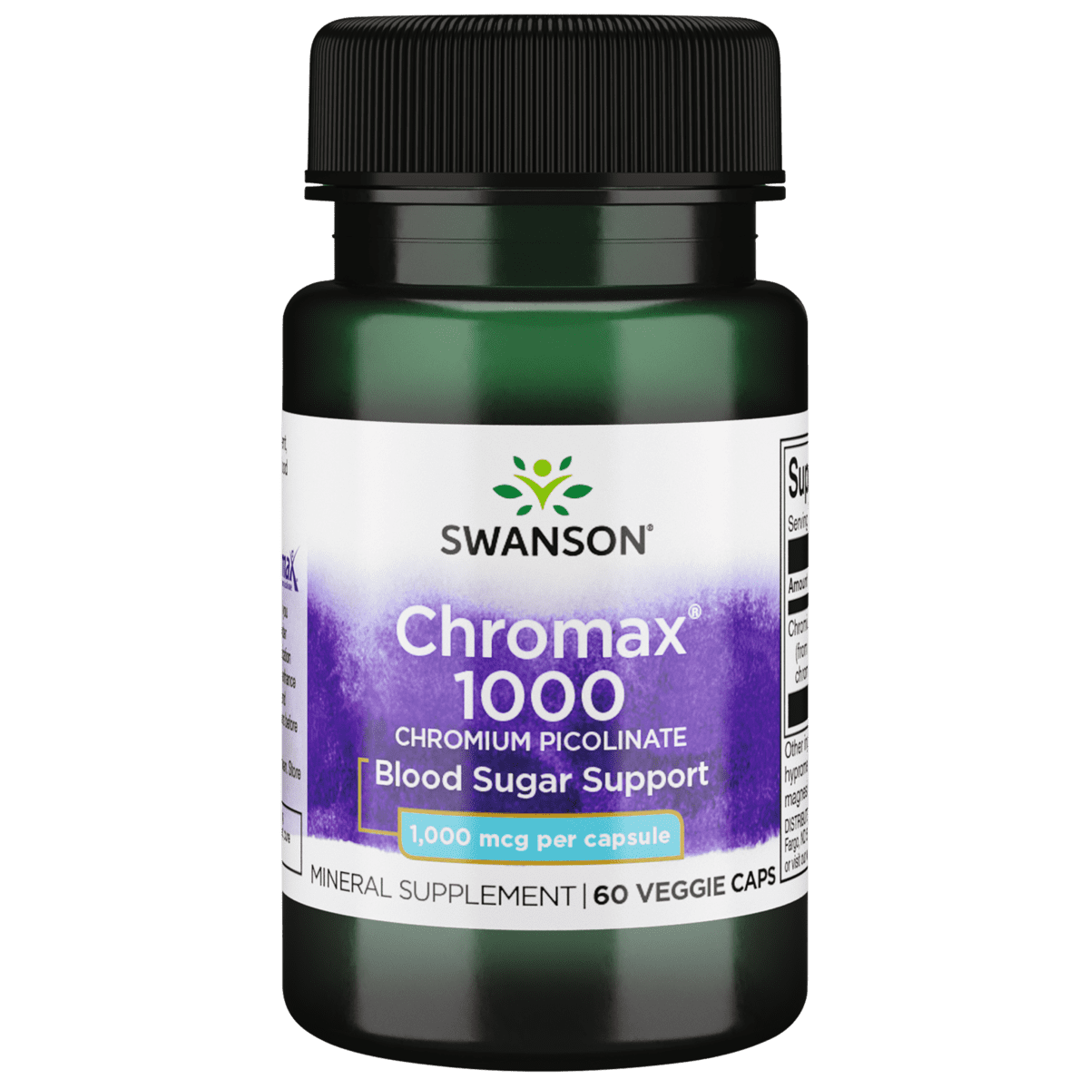 Swanson Chromax 1000 Chromium Picolinate 1,000 Mcg 60 Veggie Capsules ...