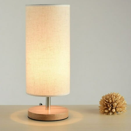 Bedside Table Lamp, Solid Wood Nightstand Lamp, Minimalist Simple Desk ...