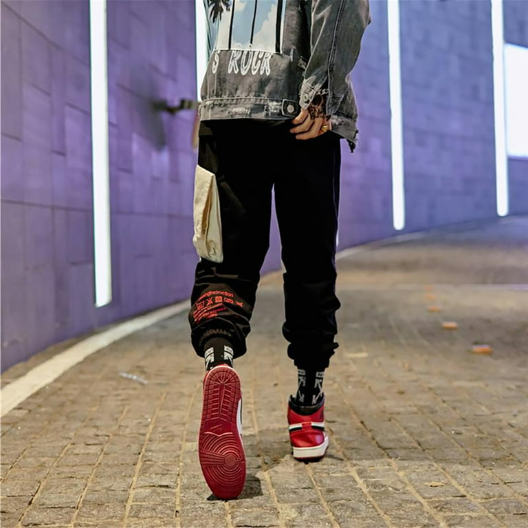 Streetwear Joggers Japanese Kanji Harajuku Embroidery Urban, 52% OFF