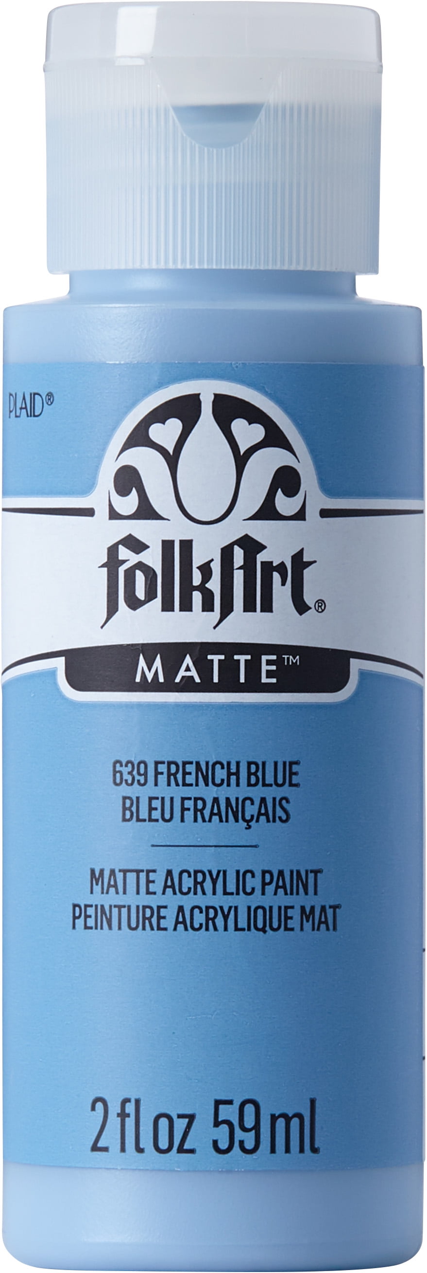 FolkArt Acrylic Craft Paint, Matte Finish, French Blue, 2 fl oz ...