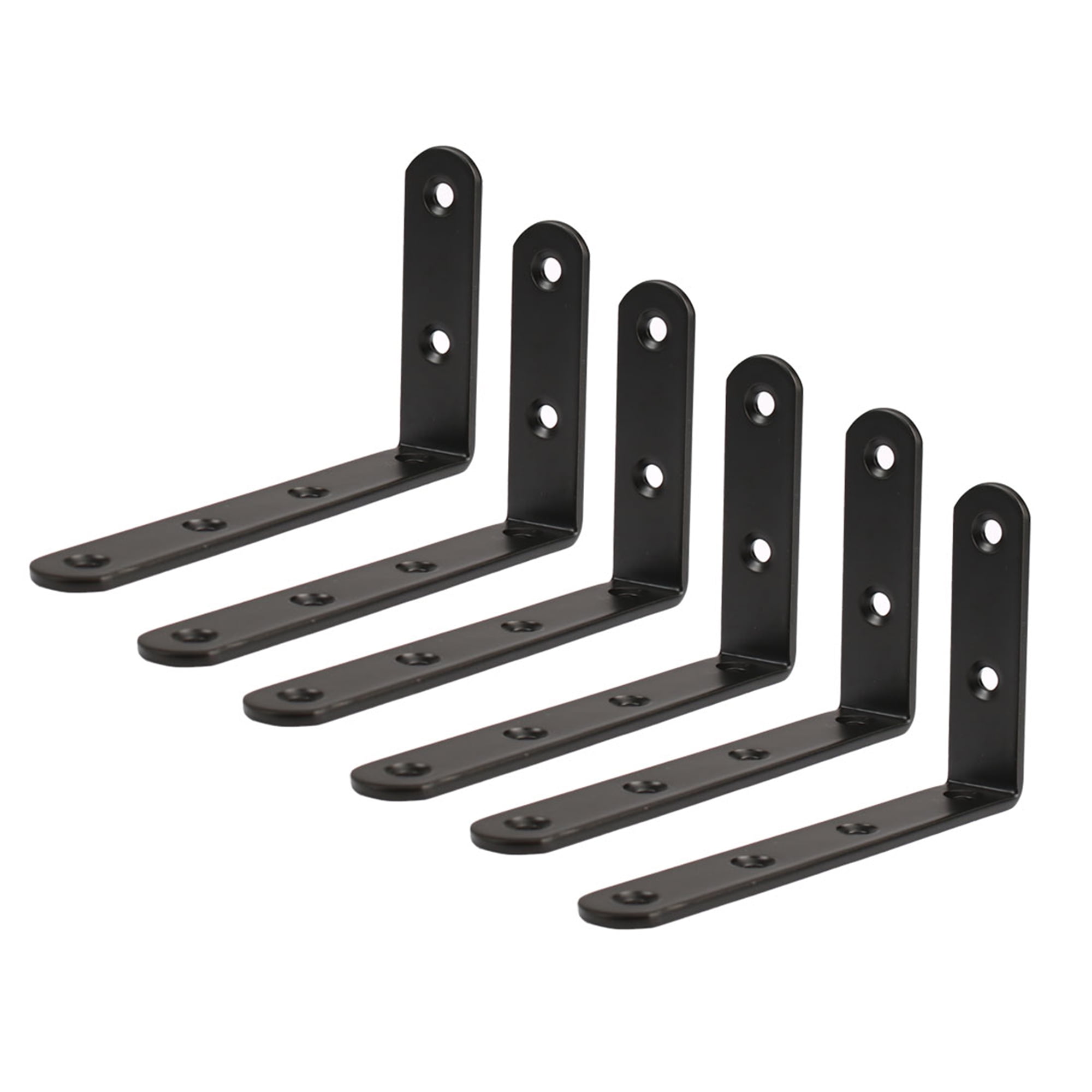 Uxcell 6 Piece 125 X 75mm Stainless Steel L Shaped Angle Bracket Corner