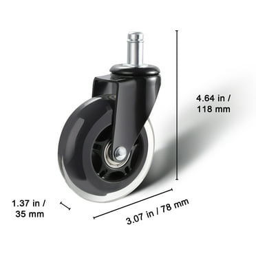 Tech Team Heavy Duty Locking Bed Casters with Wide Metal Attachable ...