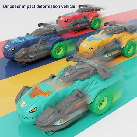 Neinkie Deformed Dinosaur Car Deformable Portable Plastic Dinosaur Hit ...