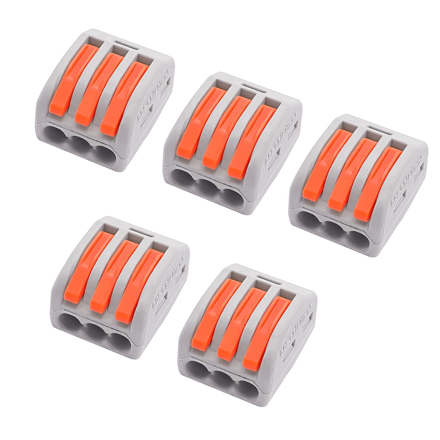 shiyou-50 Pcs 3 Port Lever Wire Conductor Compact Wire Connectors Fast ...