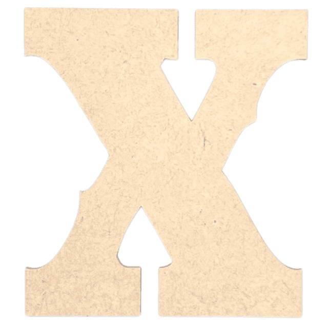 Krafty Supply 10" Tall Western Block - MDF Letter X | 1/4" Thick ...