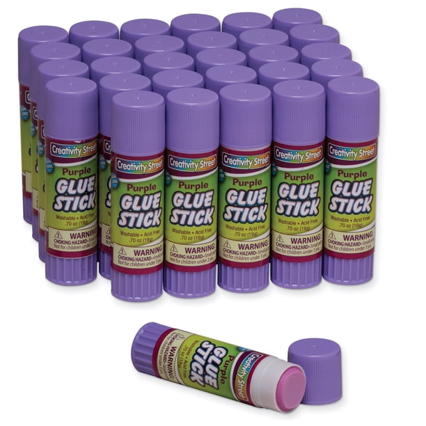 Glue Sticks, Purple, .70 oz, 30 Per Pack, 2 Packs - Walmart.com