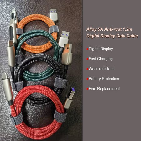 Data Cable Portable 5A Anti-rust 1.2m 480Mbps Cellphone Tablet Power ...