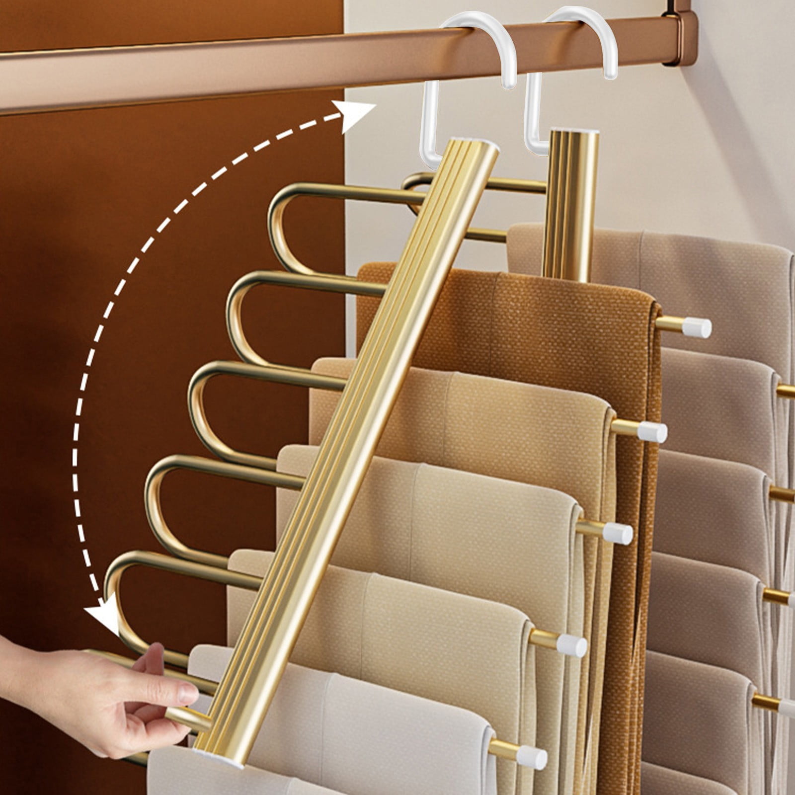 Click here for Qfl Stainless Steel Folding Trouser Rack 1pc multi... prices