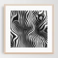 Abstract Black and White Wavy Stripes Fabric Texture with Depth and ...