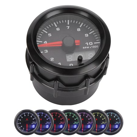 52mm / 2in 7 Colors LED Speedometer Tachometer Car Modification Gauge ...