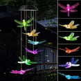 New Outdoor Solar Wind Chime Light LED Colorful Gradient EVA Ball ...