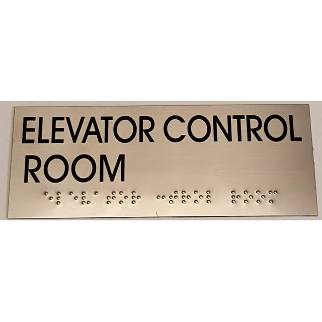 ELEVATOR CONTROL ROOM SIGN - BRAILLE-STAINLESS STEEL ( Heavy Duty ...