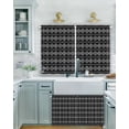 Black White Minimalist Geometric Art Short Blackout Curtains 36 Inch ...