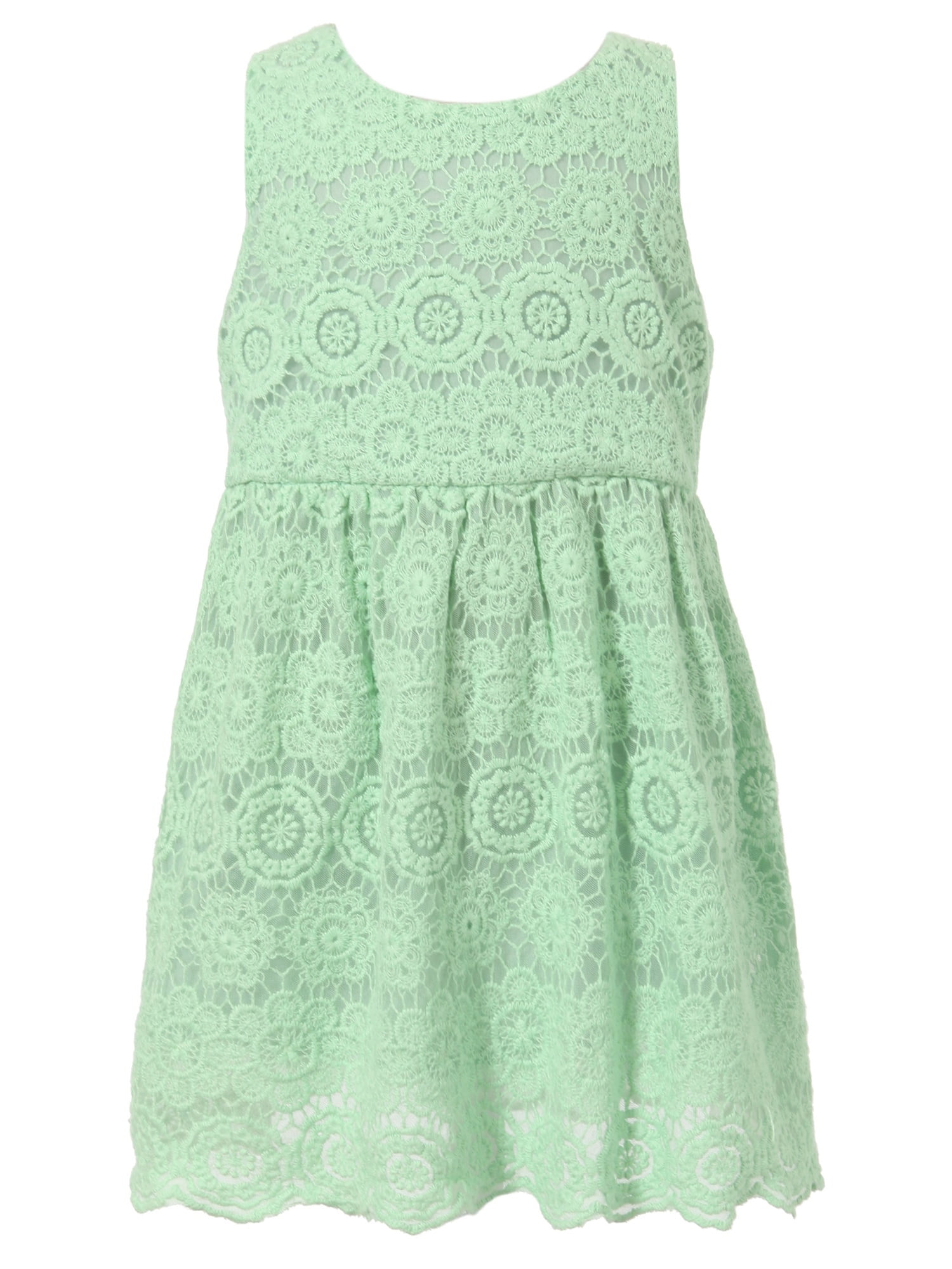 Richie House Girls' Dress With Fancy Lace Shell Fabric RH1714 - Walmart.com