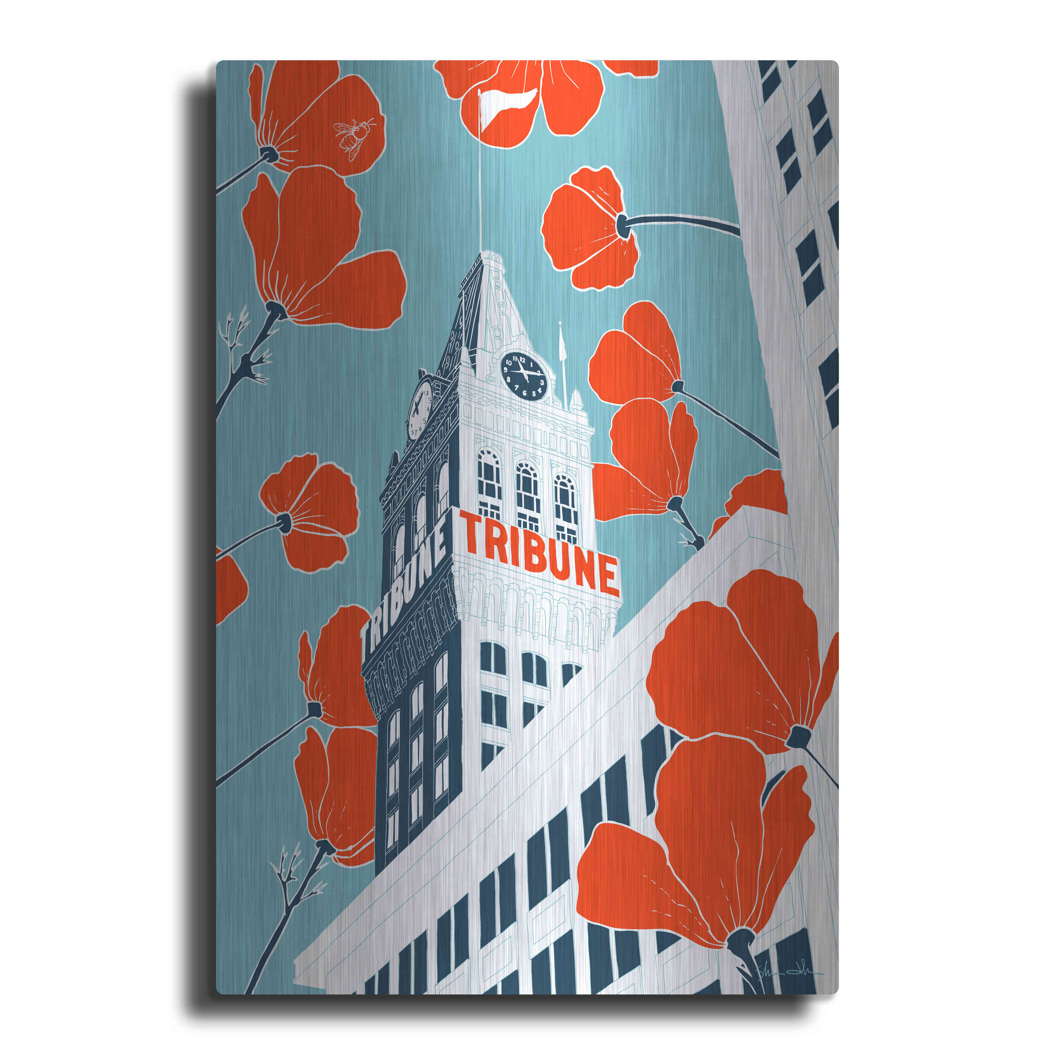 Luxe Metal Art 'Tribune Tower - Oakland' by Shane Donahue, Metal Wall ...