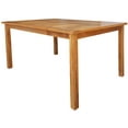 Teak Wood Bermuda Rectangular Outdoor Patio Bistro Dining Table, 55 x ...
