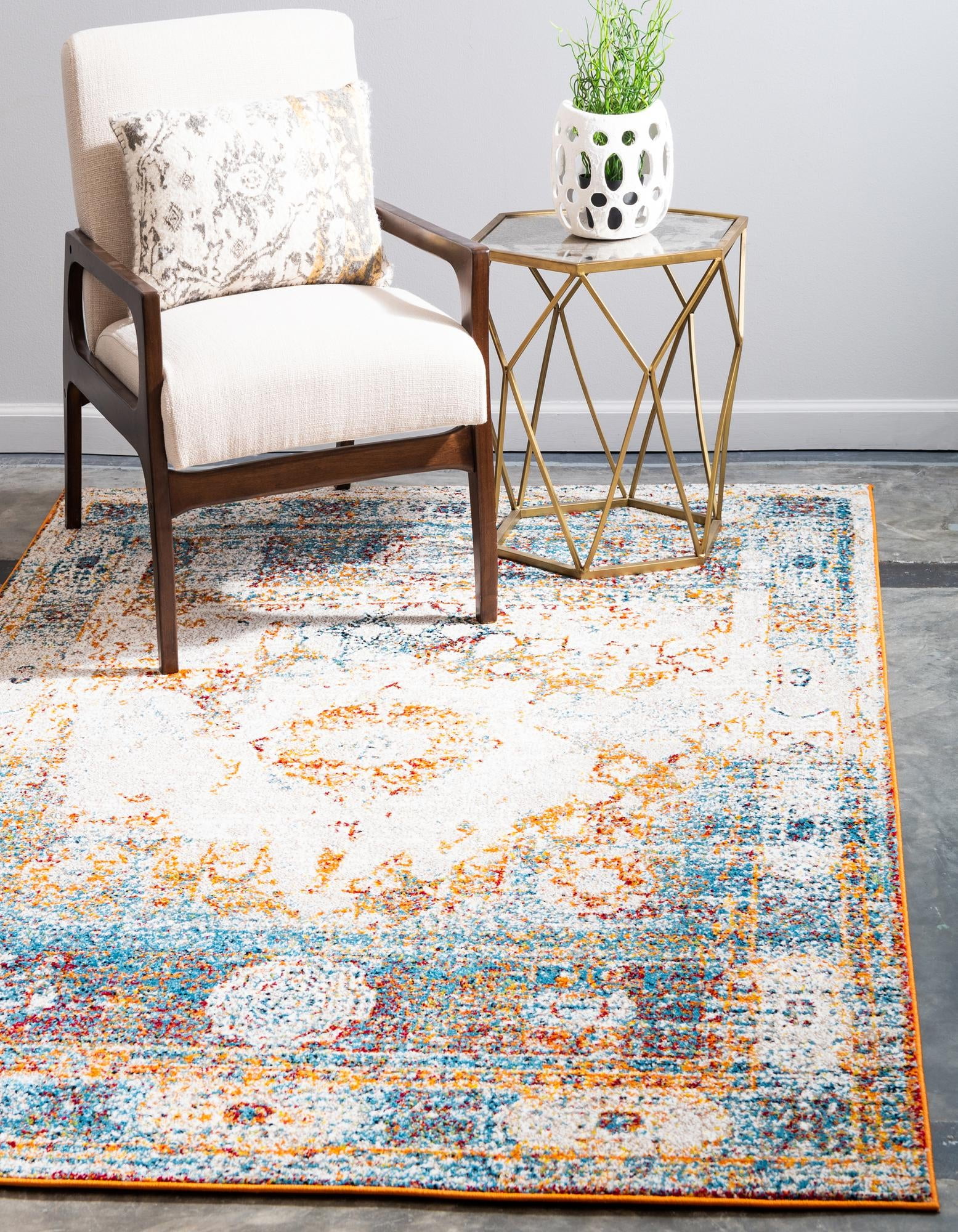 Rugs.com Brighella Collection Rug – 8' x 10' Beige Medium Rug Perfect ...
