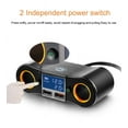 SIMR Dual Socket Car Charger with USB Quick Charging, LED Voltage ...