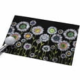 Bohemian Retro Mystery White Flowers Rectangle Rug 2'x3' Black ...