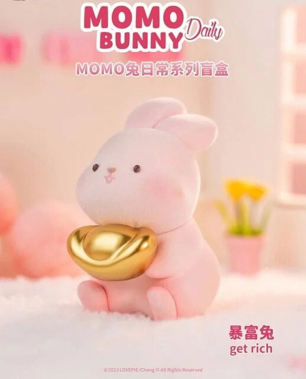 Momo Rabbit-caja ciega de la serie diaria para niños, juguetes, figuras ...