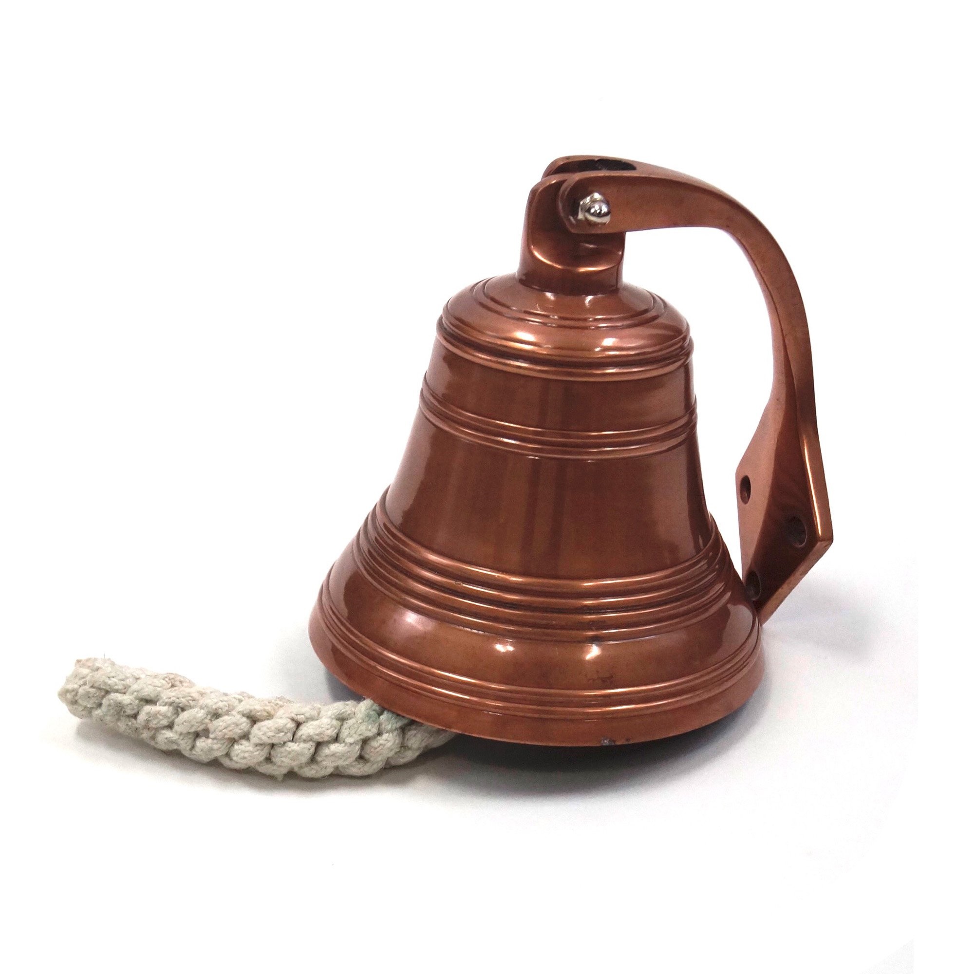 Copper Aluminum Ship Bell with Rope, 6" - Walmart.com