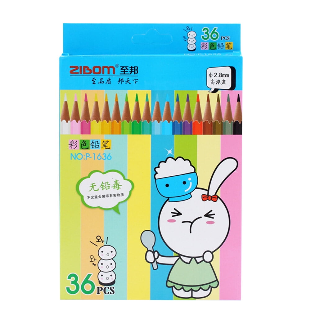 36Pcs High Concentration Colored Pencils Kids Graffiti Pencils Drawing ...