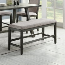 Ashley Signature Design Solid Wood Upholstered Moriville Counter Height Dining Bench, Beige ...