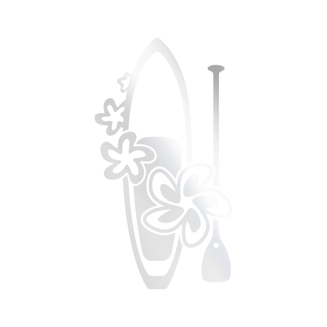 Floral Paddle Board Sticker Decal Die Cut - Self Adhesive Vinyl ...