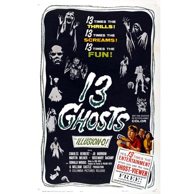 13 Ghosts Posters 13 Ghosts Movie Poster Wall Art 12x16 Print on Metal Sign 12in x 16in Square ...