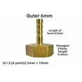 Brass Barbed Fittings With Internal Thread, 4-Point Design For Air ...