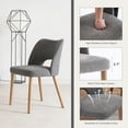 ENYLAY Nordic Upholstered Dining Chairs, Solid Wood Fabric Set of 6 ...