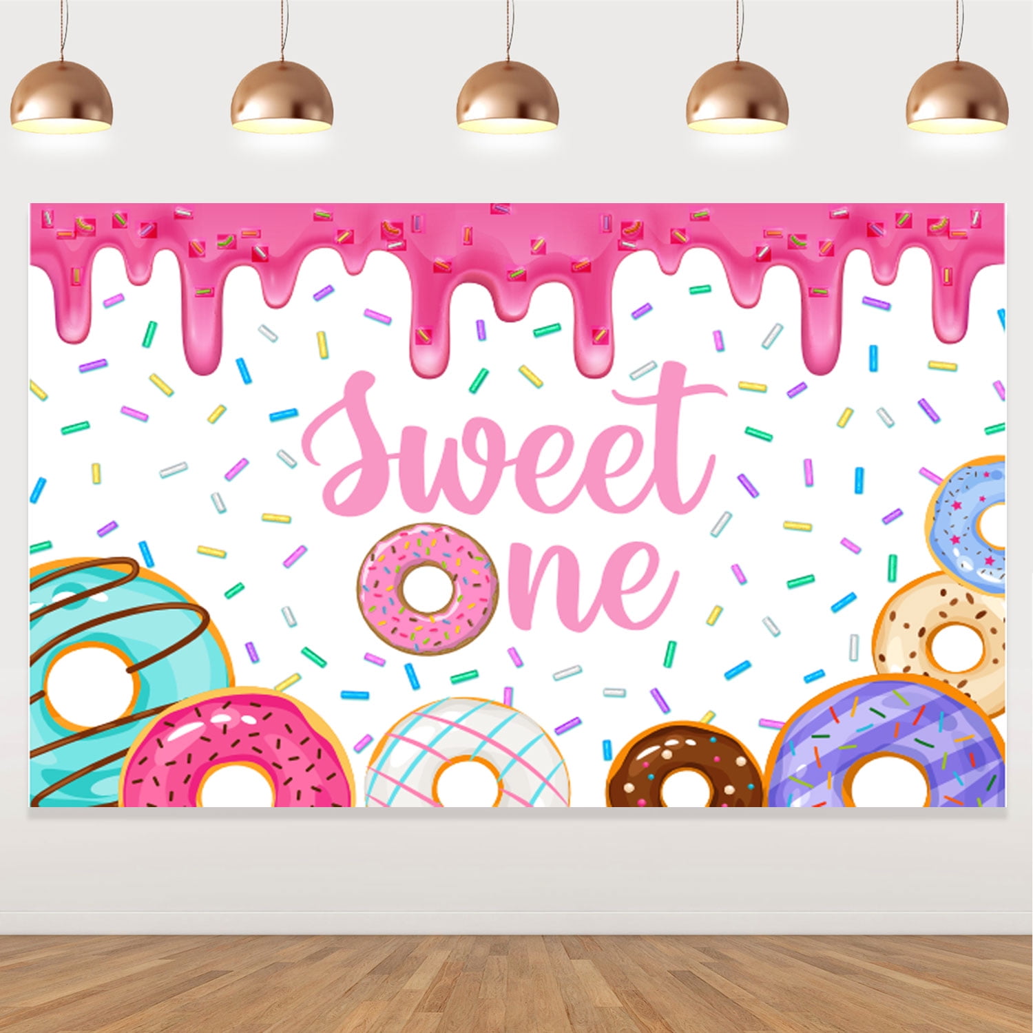 Donut 1st Birthday Backdrop Sweet Donuts Photography Background Donut ...