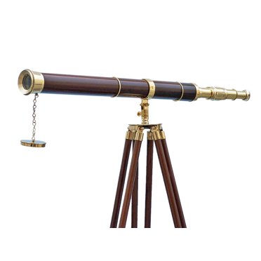 Antique Marine Small Brass Telescope 6" with Wooden Box Pirate Nautical ...