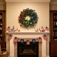 Artificial Patriotic Wreath Fourth of July Wreath Spring Summer Red ...