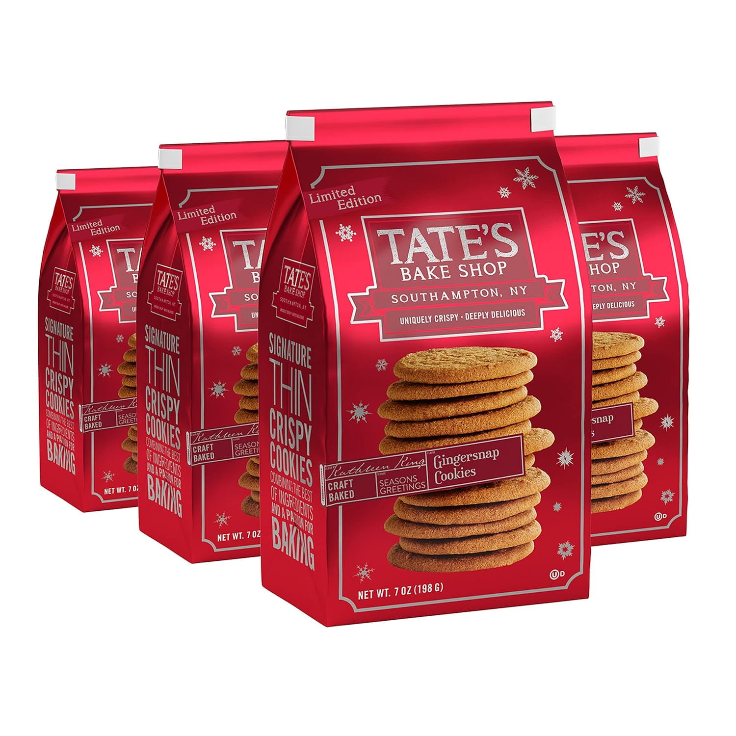 Tate’s Bake Shop Chocolate Chip Cookies, 16 – 2 Cookie Snack Packs (2 ...