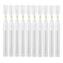 6Pcs Empty Fillable Blank Paint Touch Up Pen Markers,Round Tilted-Head ...