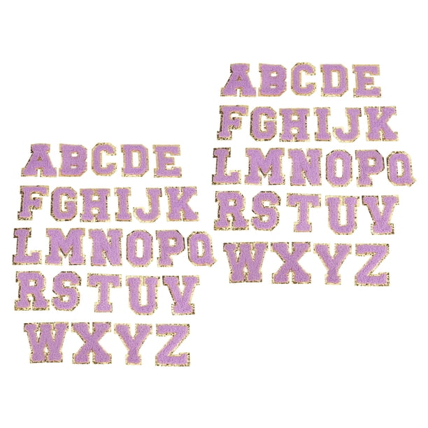 Letter Patches,2 Sets 26 Letter Patches ,A To Z Letter Patches Purple ...