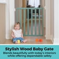 Toddleroo by North States LuxeCraft Wooden Baby Gate, Jack Pine Green ...