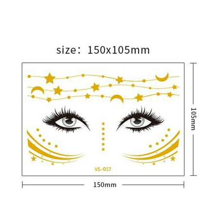 12 Sheets Face Tattoo Sticker Freckle Face Sticker for Women Girls ...