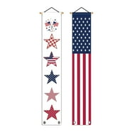XDDST Flag Patriotic Soldier Porch Banner Banner Memorial Day ...