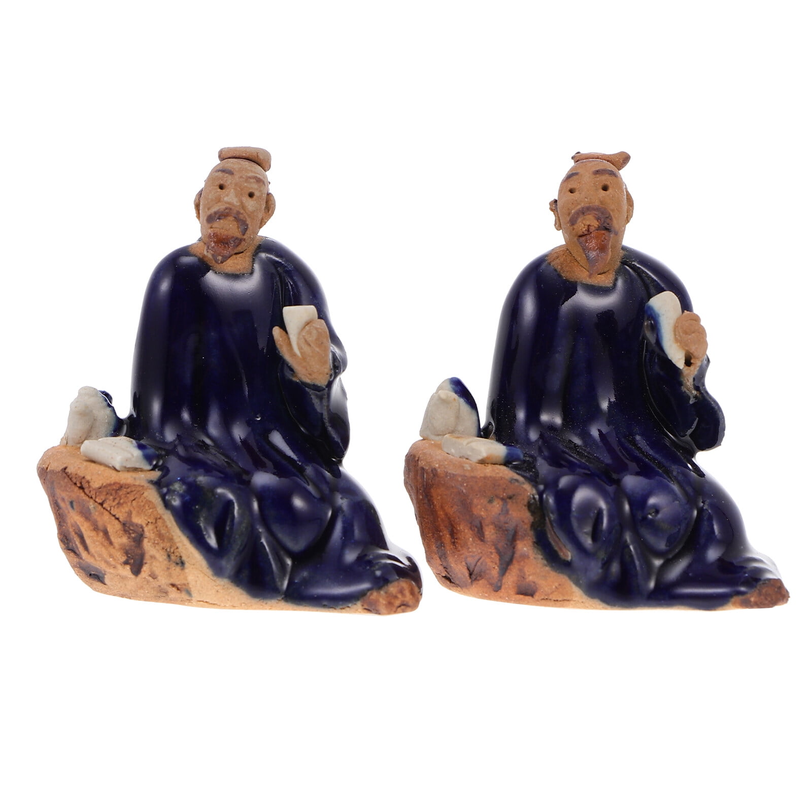 Figurine Ornaments Fisherman Garden Miniature Mini Statue Bonsai ...