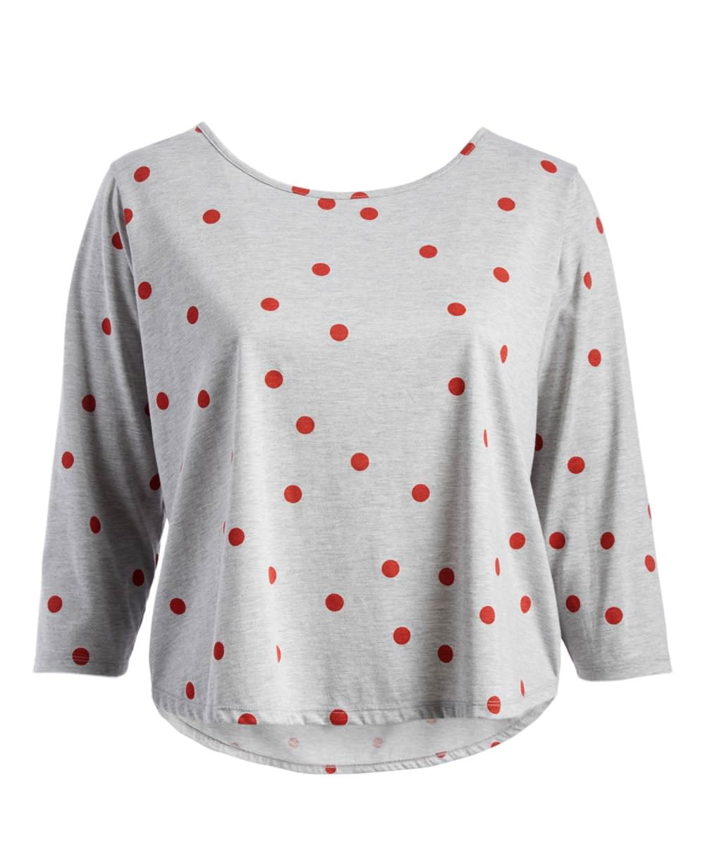 Women's Plus Size Polka Dots T-Shirt - Walmart.com