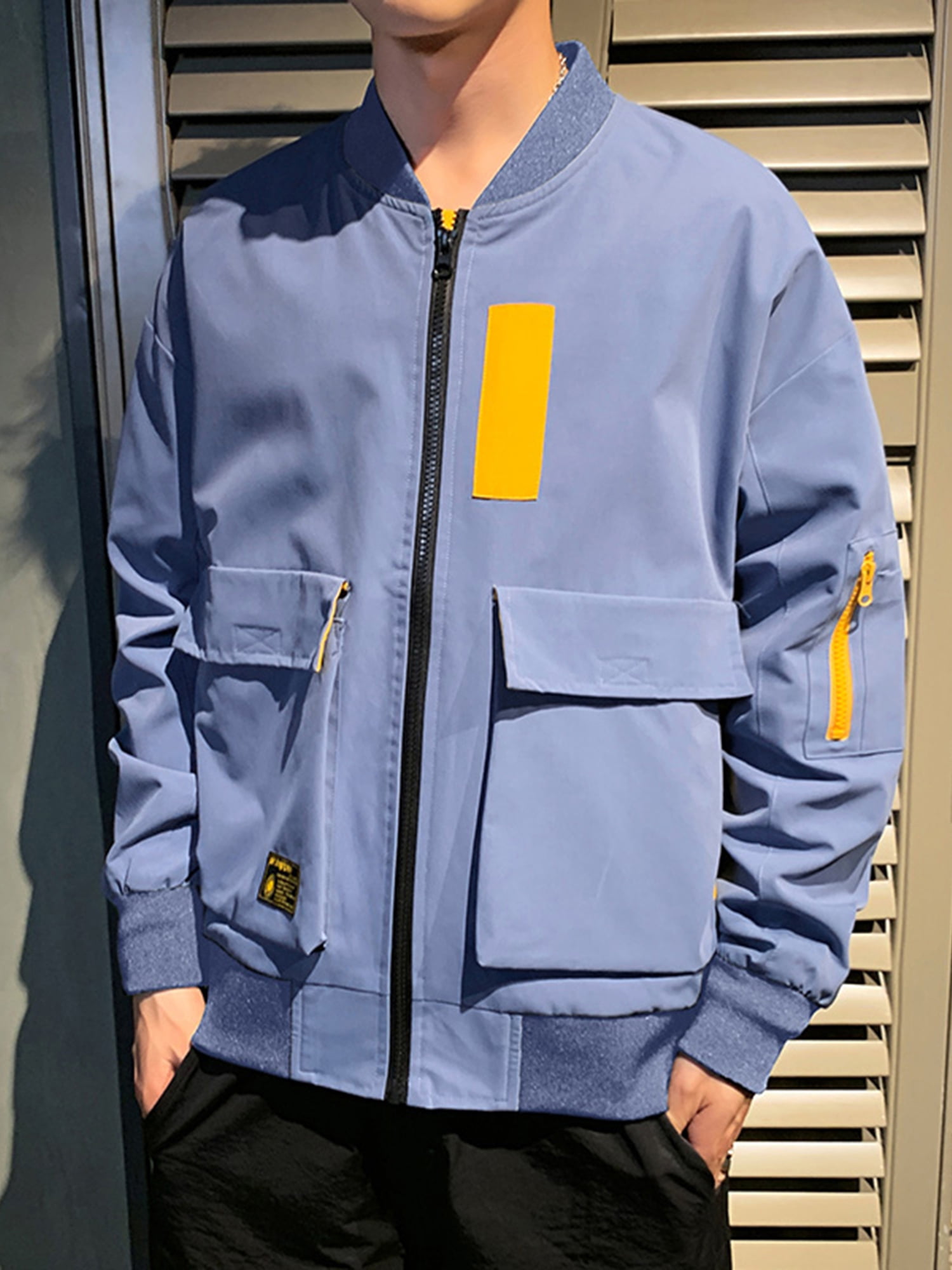 SAYFUT Mens Lightweight Bomber Flight Jackets Long Sleeve Casual ...